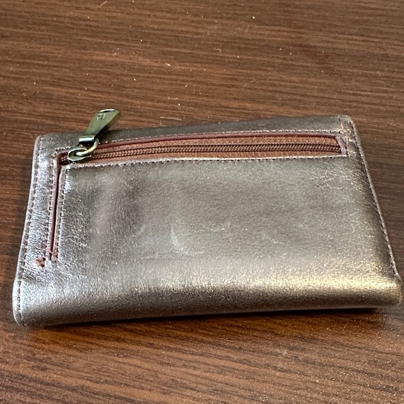 HOBO | Bags | Hobo Metallic Tri Fold Wallet Euc | Poshmark